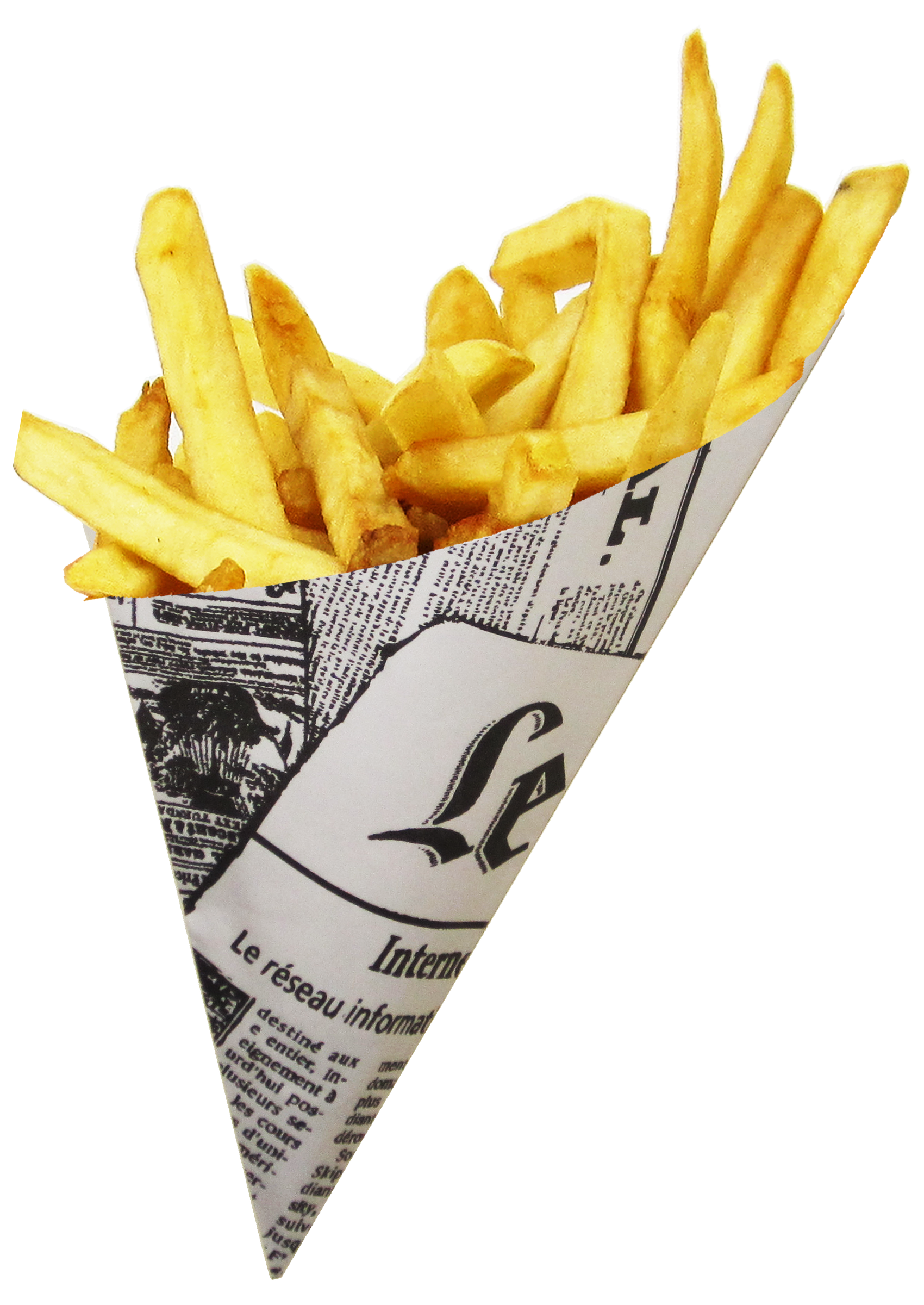 X-Large K-20 French Newspaper Paper Cones, holds 12.5 oz. – Friteshop.com